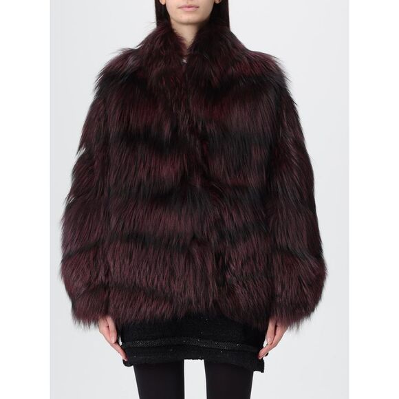 SIMONETTA RAVIZZA | Bags | Simonetta Ravizza Fur Coat Woman Burgundy ...
